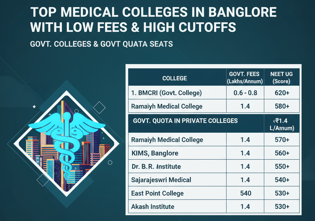 Top Low-Fee Medical Colleges in Bangalore 2025