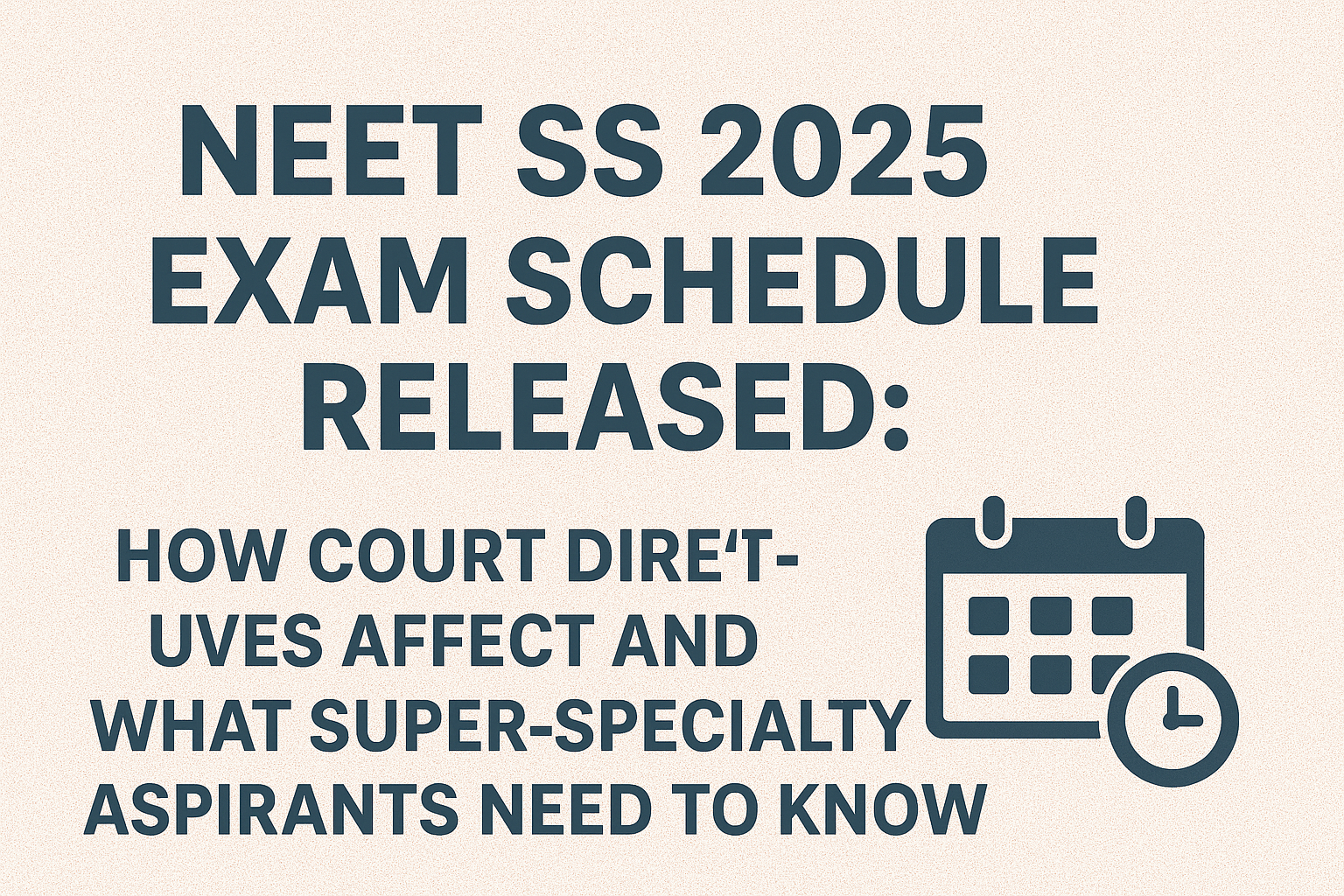 NEET SS 2025 Exam Schedule: Dates, Slots & Key Details